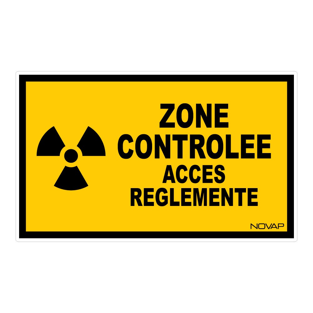 Panneau Zone controlée acces réglementé - Rigide 330x200mm - 4161341 ...