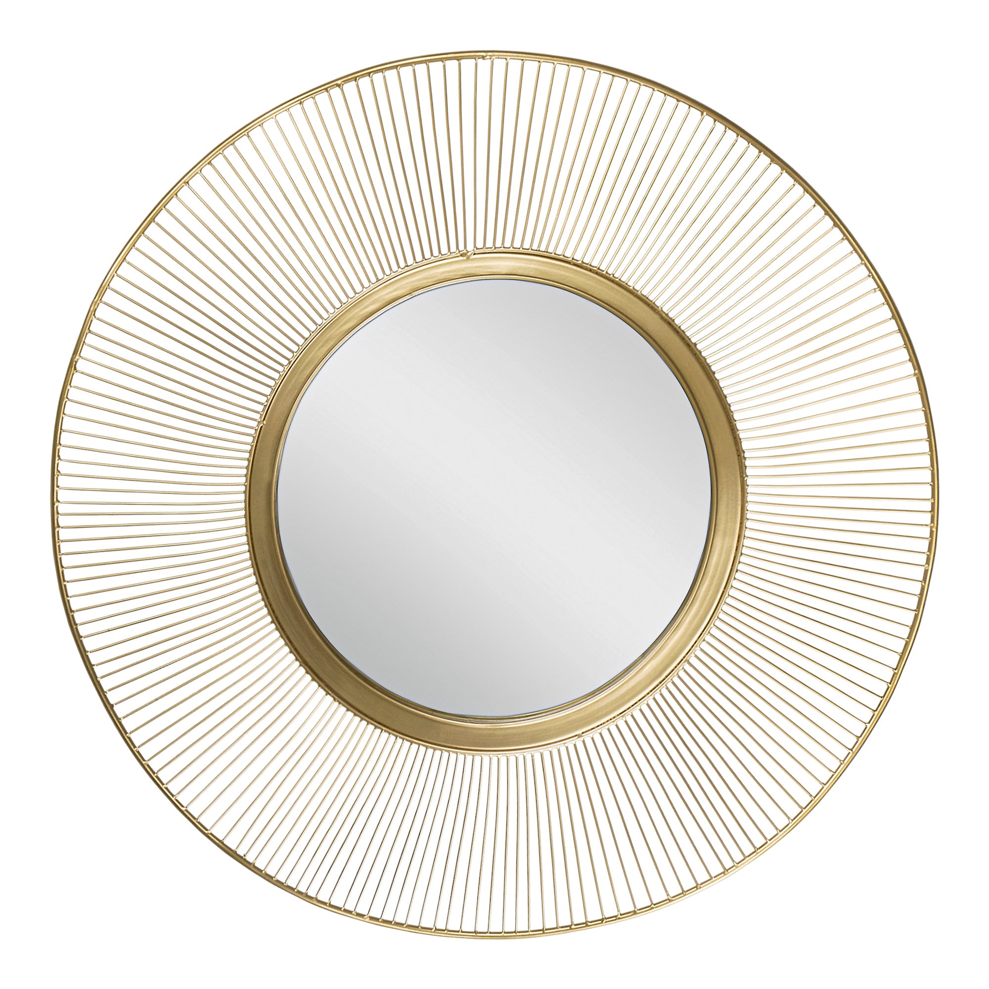 Womo-design Miroir Mural Rond Doré En Verre/métal Design Belo ...