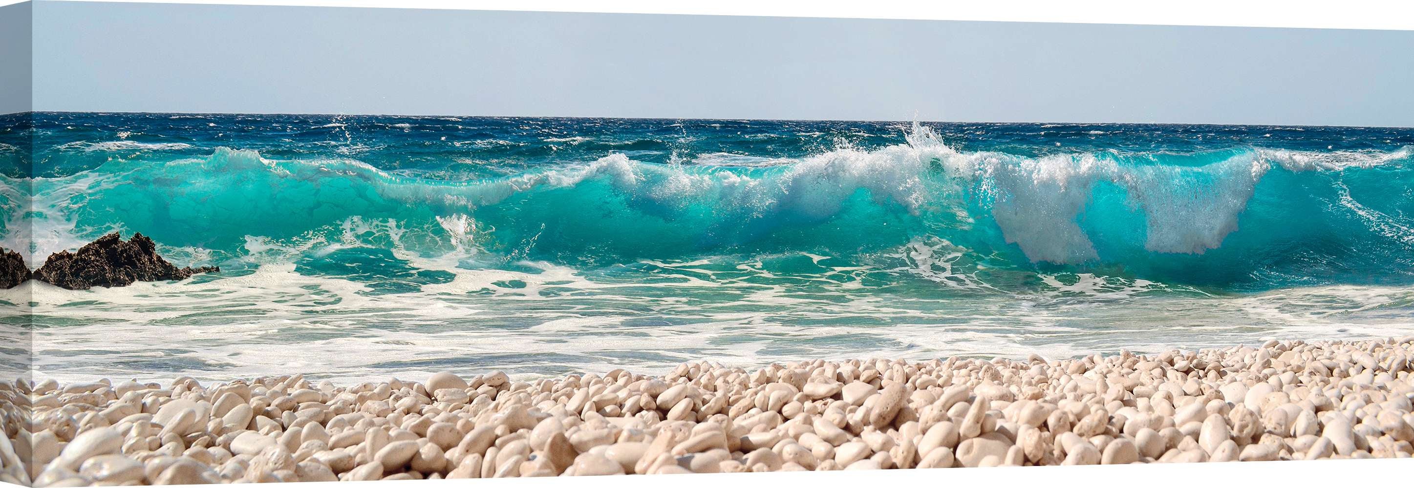 Peinture photographique - tirage sur toile - Pangea Images, Vague sur ...