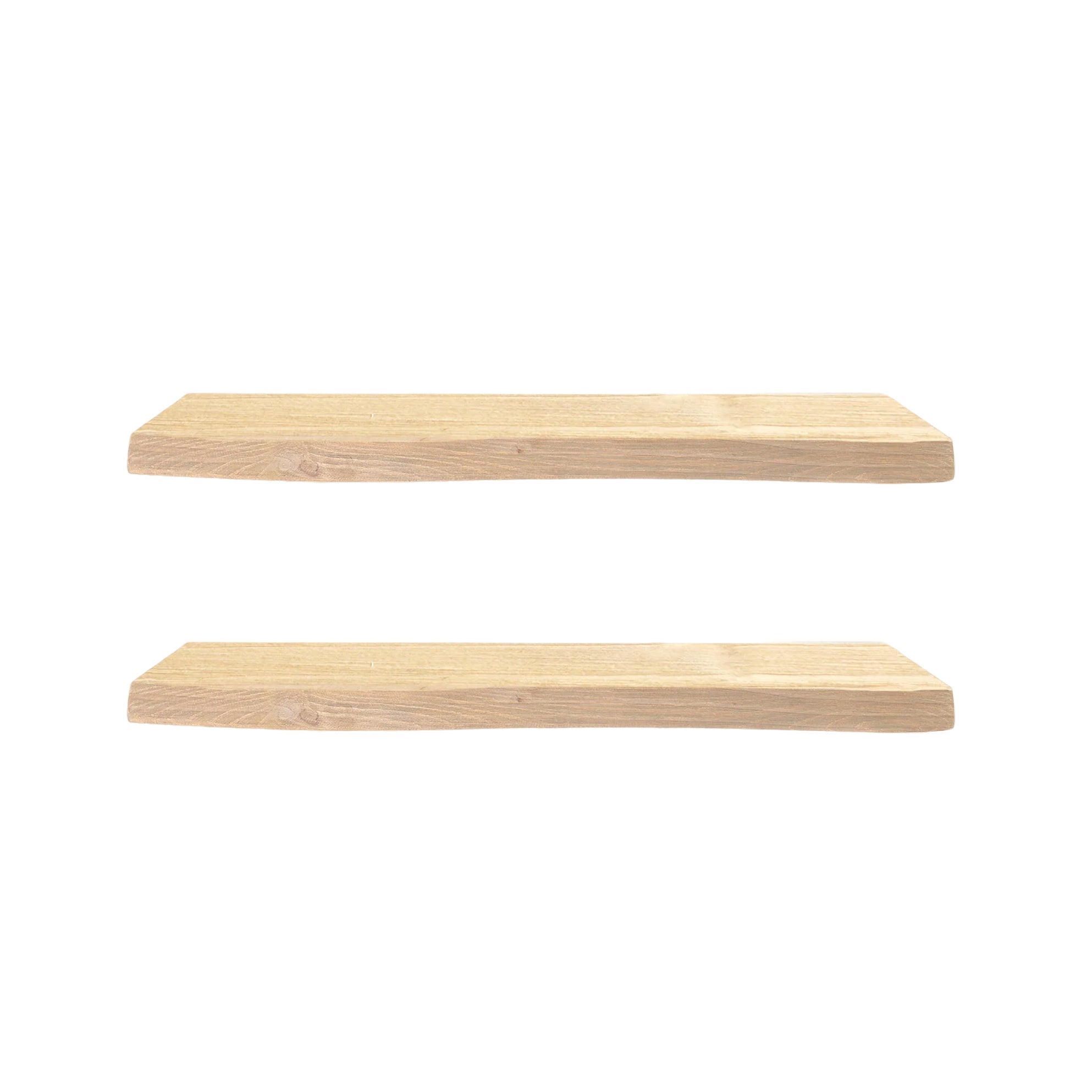 HANNUN Queralt Estantería flotante de abeto macizo beige 2 baldas ...