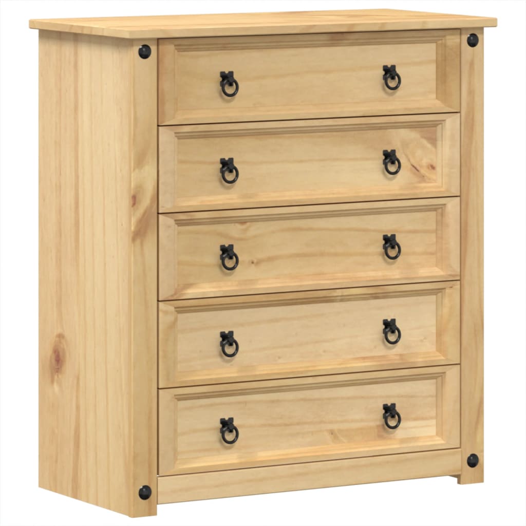Commode | Armoire de rangement Corona 80x40x89 cm bois massif de pin ...