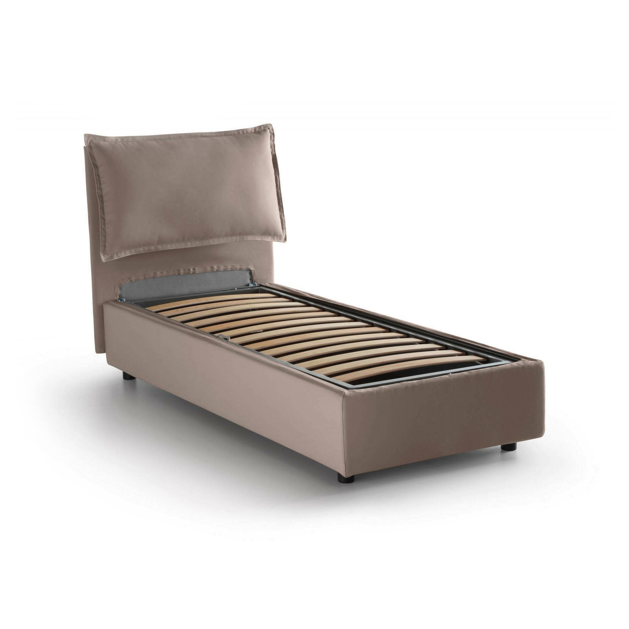 Lit simple Made in Italy, déhoussable avec rangement, matelas 80x200 cm ...