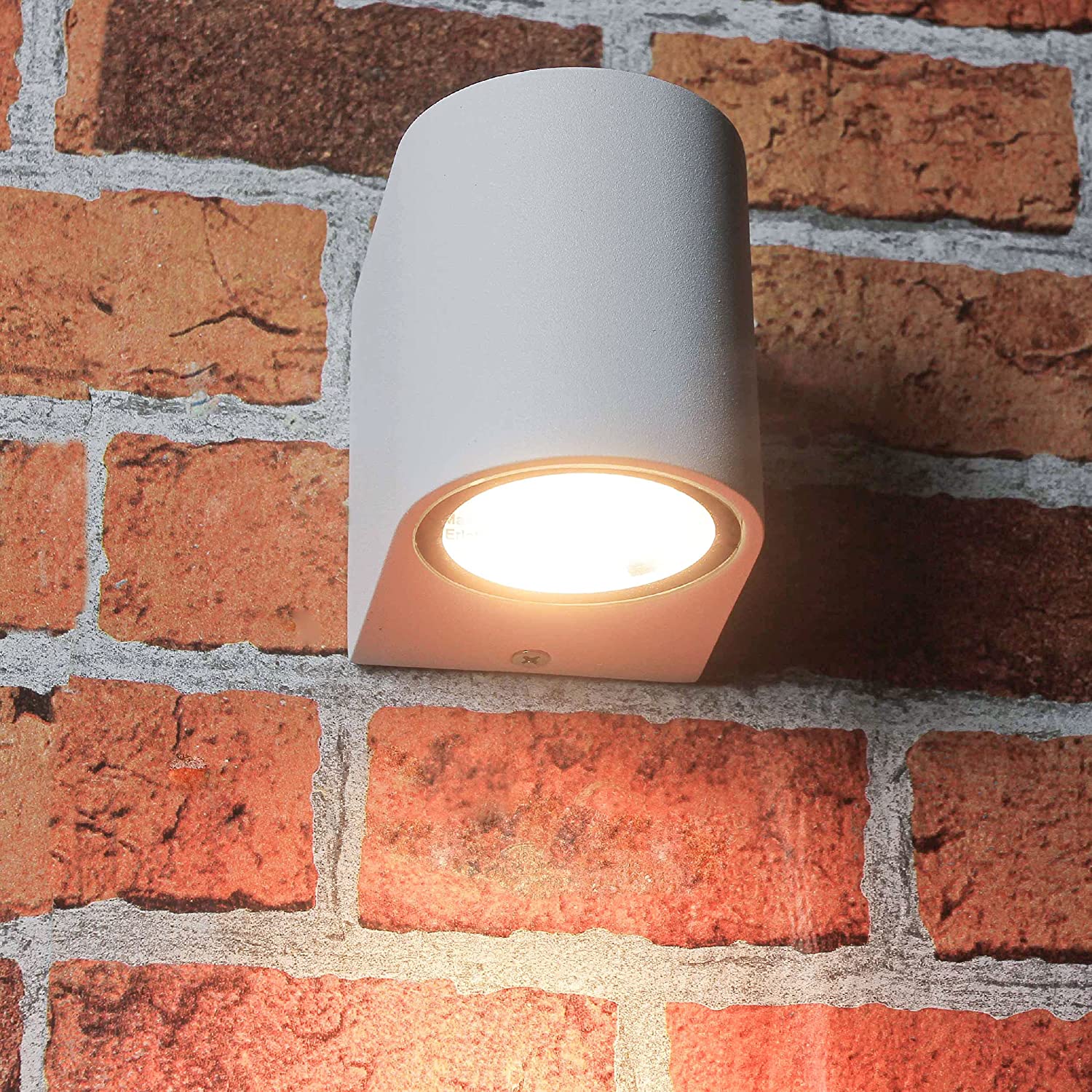 Lámpara de pared redonda LED GU10 lámpara de pared pared luz exterior ...