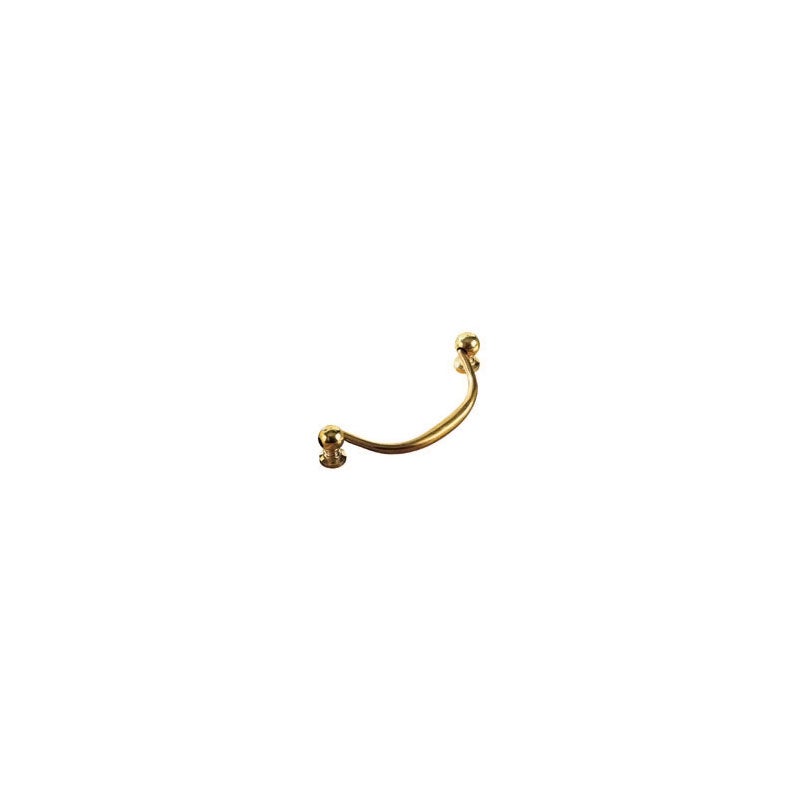 Poignée dinan laiton sans platine - Hauteur : 50 mm - Entraxe : 110 mm ...
