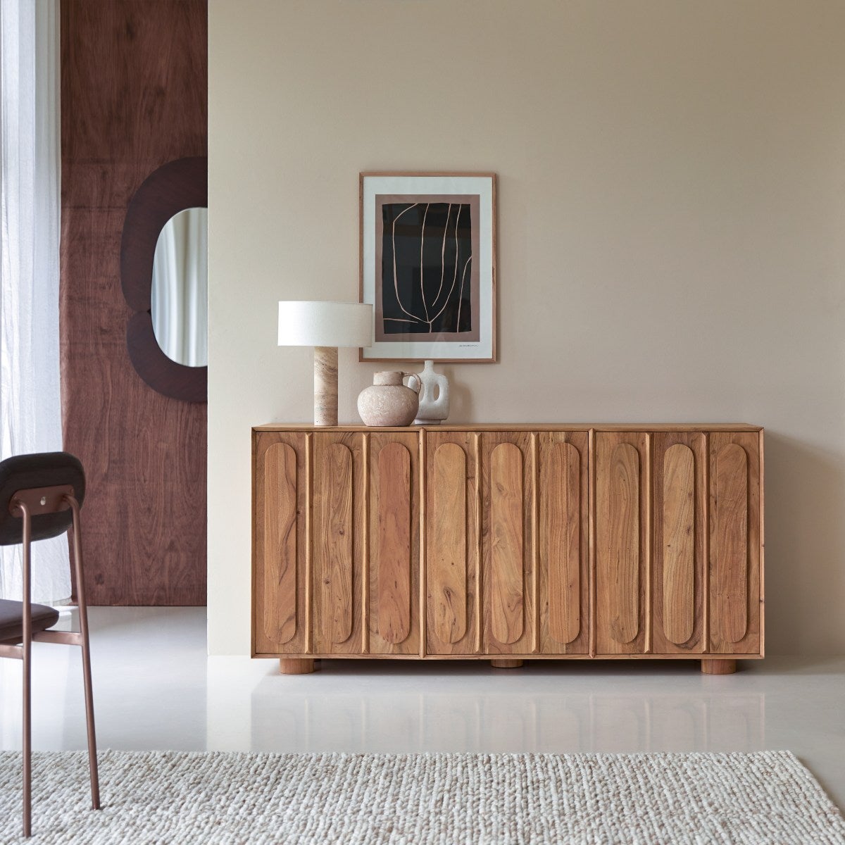 Tikamoon Buffet Olga en acacia massif 180 cm | Leroy Merlin
