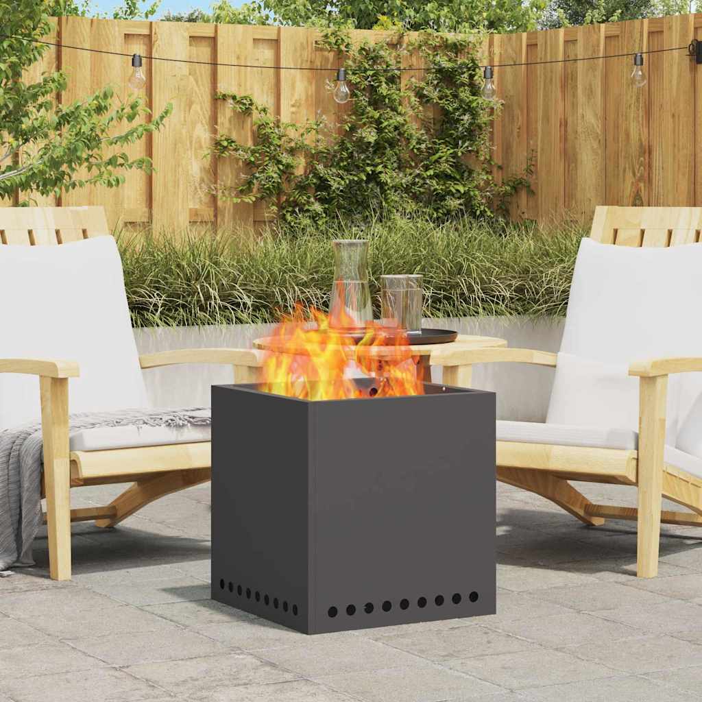 Maison Exclusive - Fire Pit Black 48 x 48 x 50 cm Cold-rolled steel ...