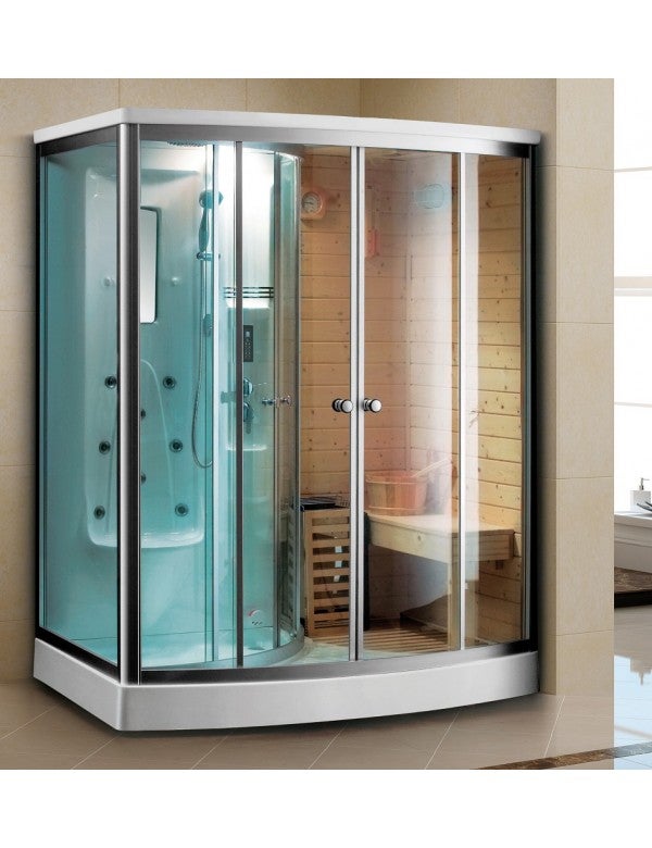Sauna douche hammam combiné JUNO 165x110 cm x 215 cm | Leroy Merlin