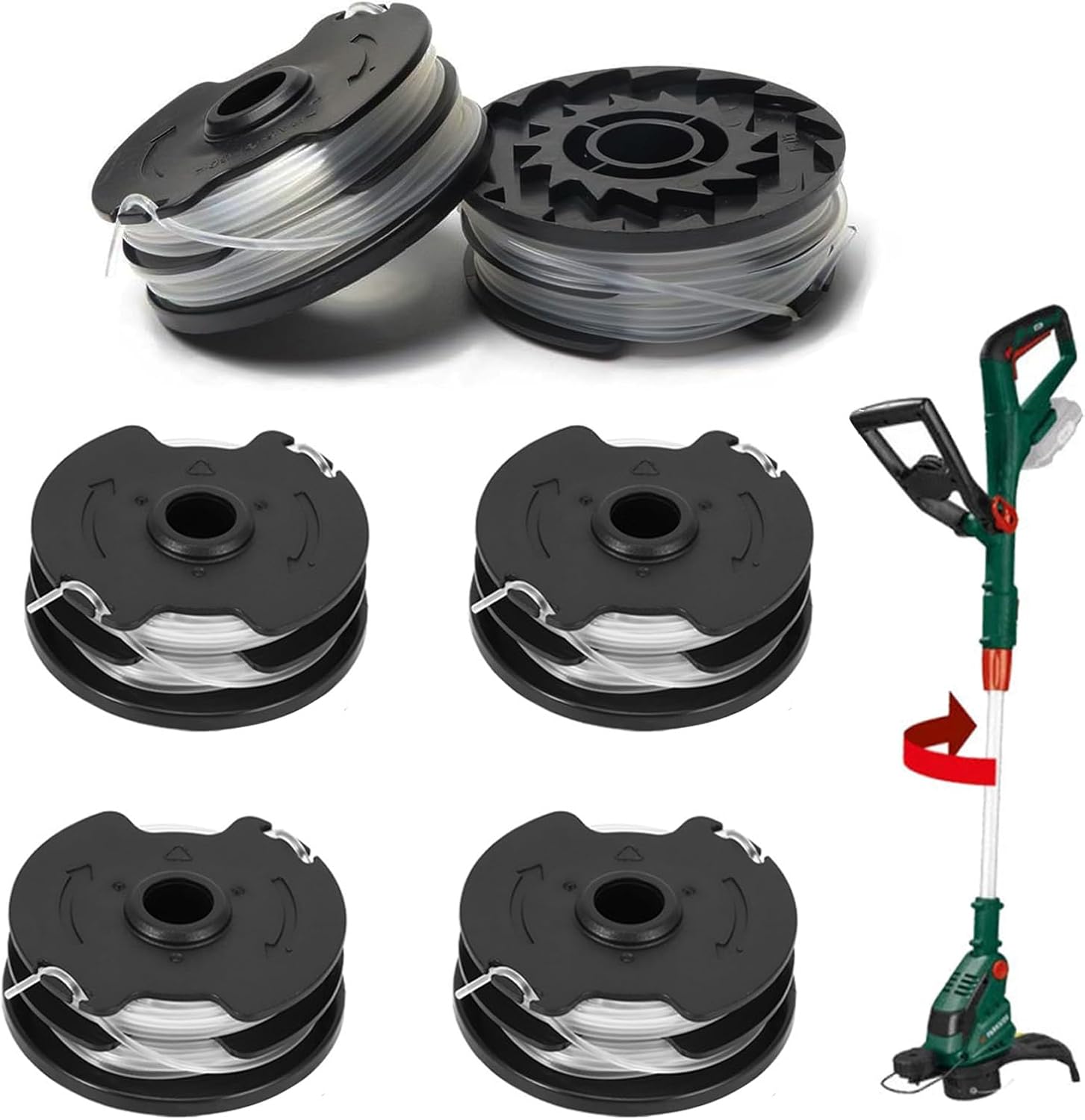 Lot de 6 bobines pour bobine de fil coupe-bordure (Prt 550 A1/B2/C3 20-Li C3) , diamètre 1,6 mm ...