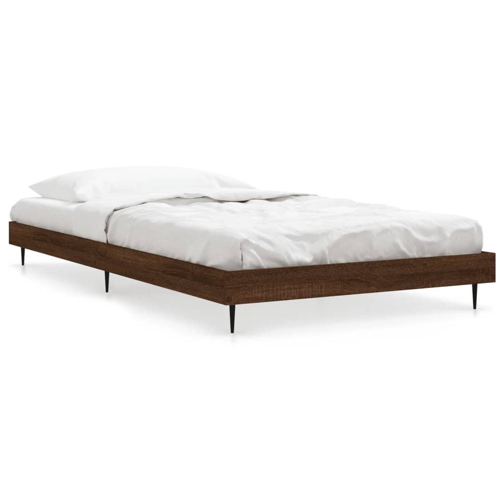 Lit simple | Lit adulte | Cadre de lit chêne marron 90x190 cm bois d ...
