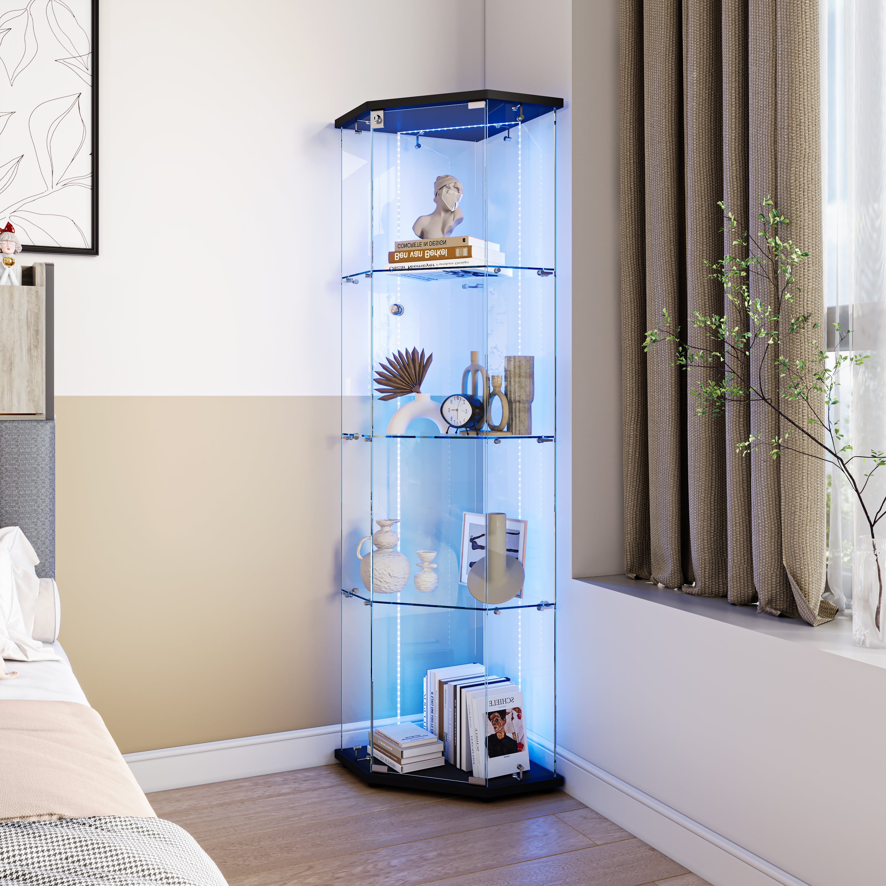 Vitrine D Angle En Verre
