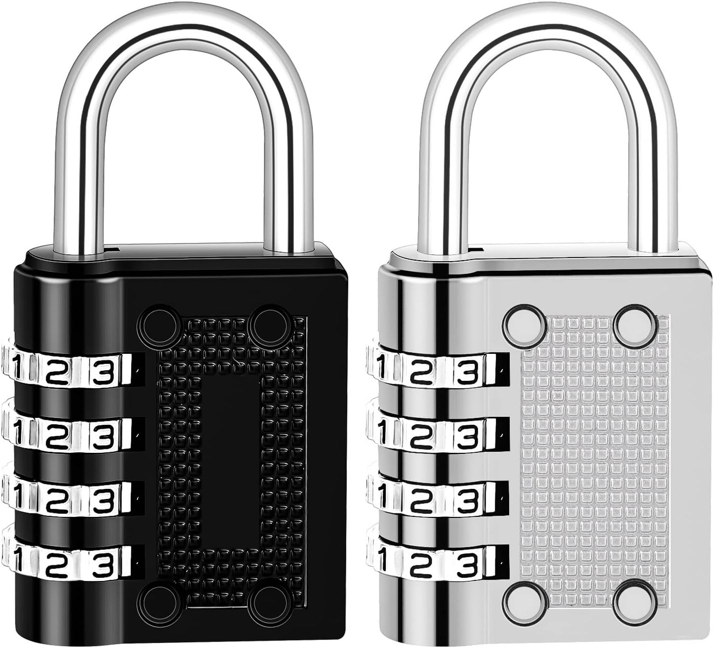 Lot de 2 Cadenas Code de 4 Chiffres, Cadenas à Combinaison Alliage de ...