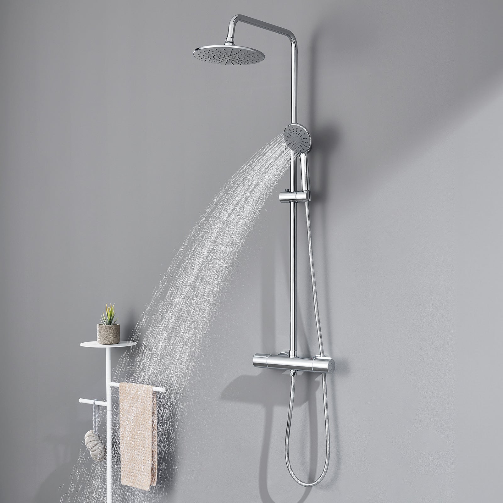 AURALUM MAX Colonna Doccia con Miscelatore Termostatico Cromato Set ...