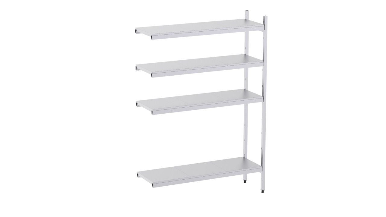 Rayonnage en Acier Inoxydable d'Angle - 1030 à 1960 mm - 4 Niv - P500 ...