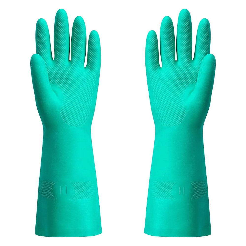 1 par de guantes de nitrilo, resistentes a químicos, ácidos, álcalis y ...