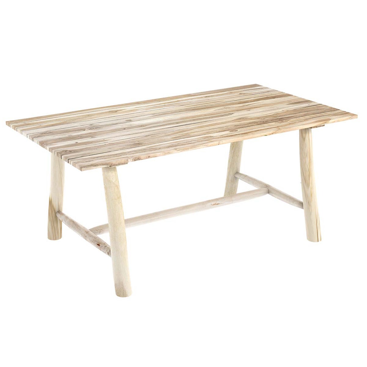 Table de jardin 220 cm en branche de teck - Morillo | Leroy Merlin