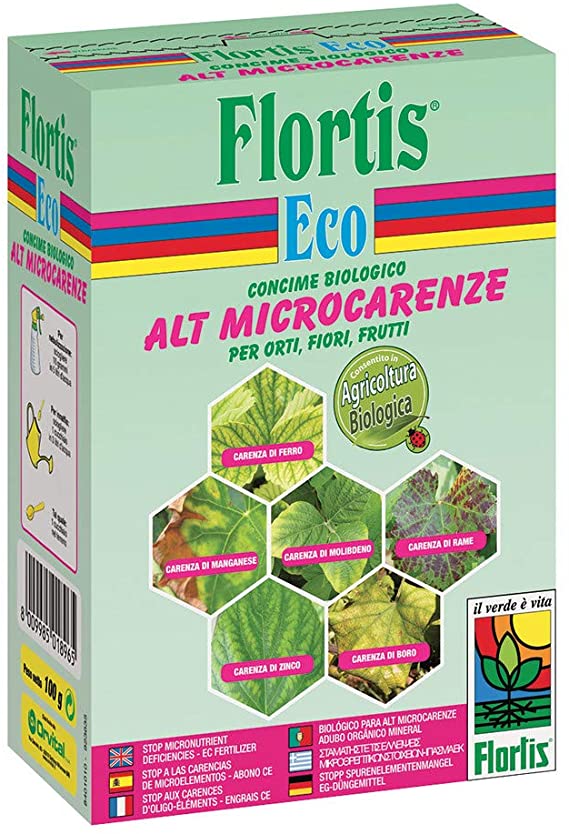 FLORTIS ECO - 100gr - CONCIME BIOLOGICO IN POLVERE "ALT MICROCARENZE ...
