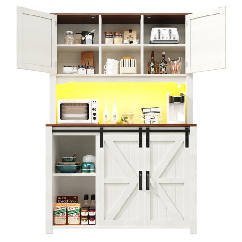 Meubles de cuisine, 115x40x174,7cm, buffets hauts, armoires de cuisine ...