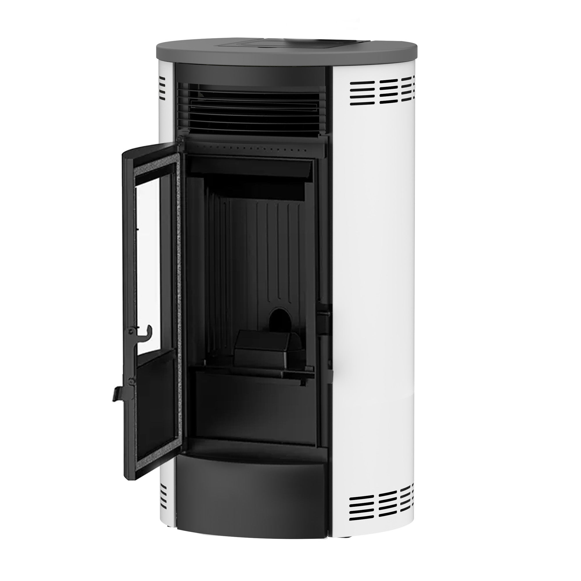 Estufa de pellets Flavia 9,5 kW Sannover Blanco | Leroy Merlin