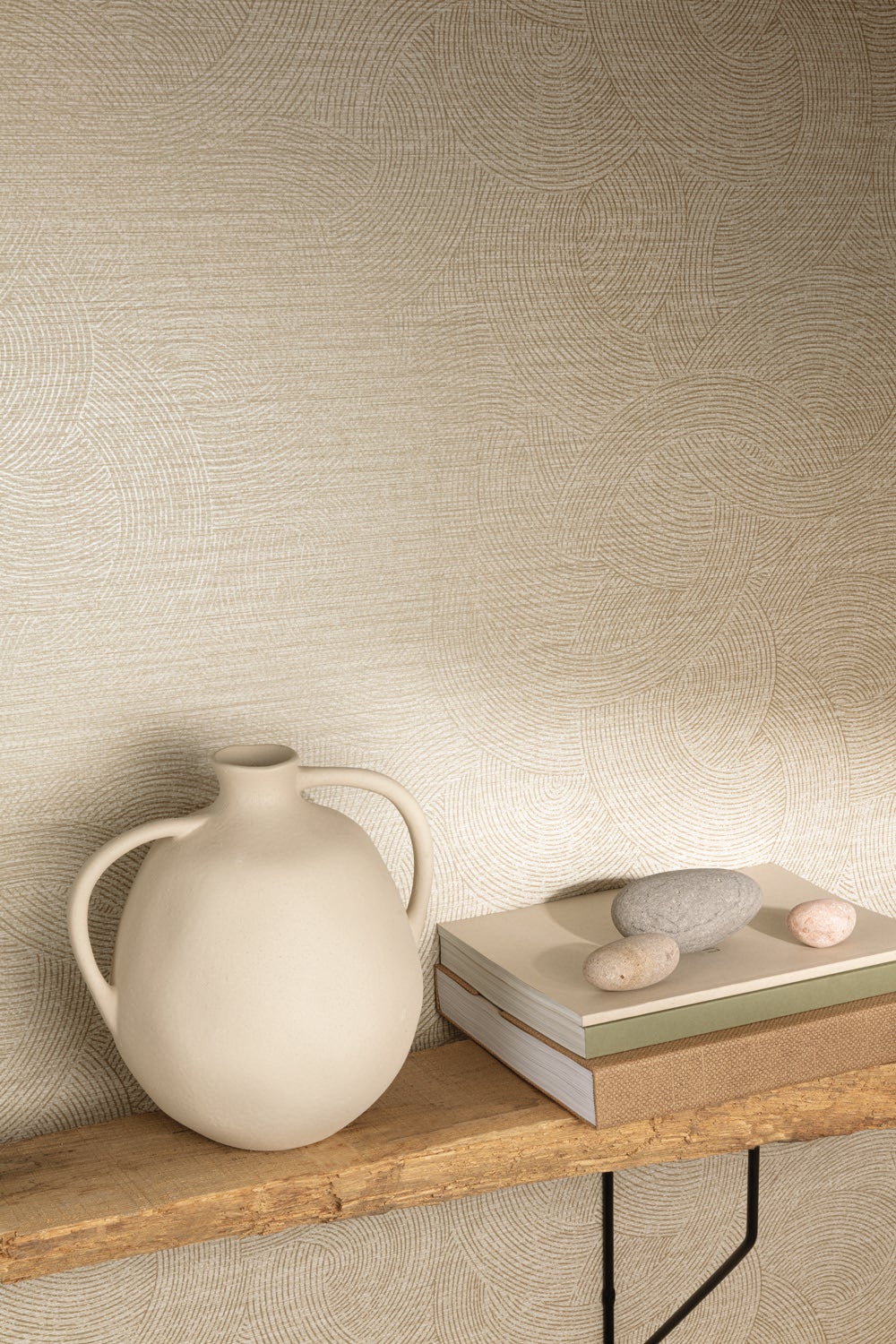 Papier Peint Maze Swirl Motif Géométrique Taupe PH3305 53cm x 10,05m | Leroy Merlin