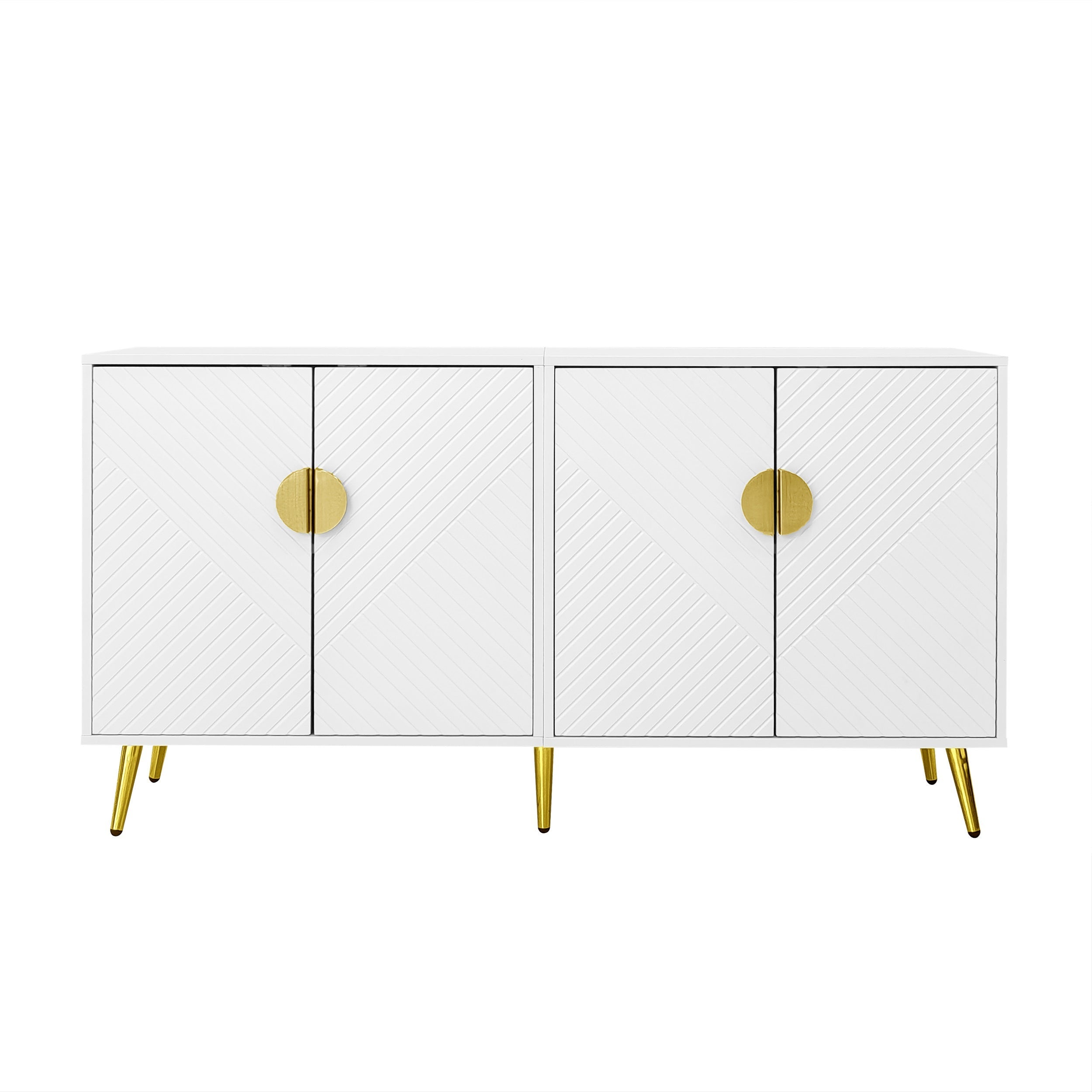 ARTURESTHOME Buffet multifonctionnel luxueux, blanc, une feuille ...