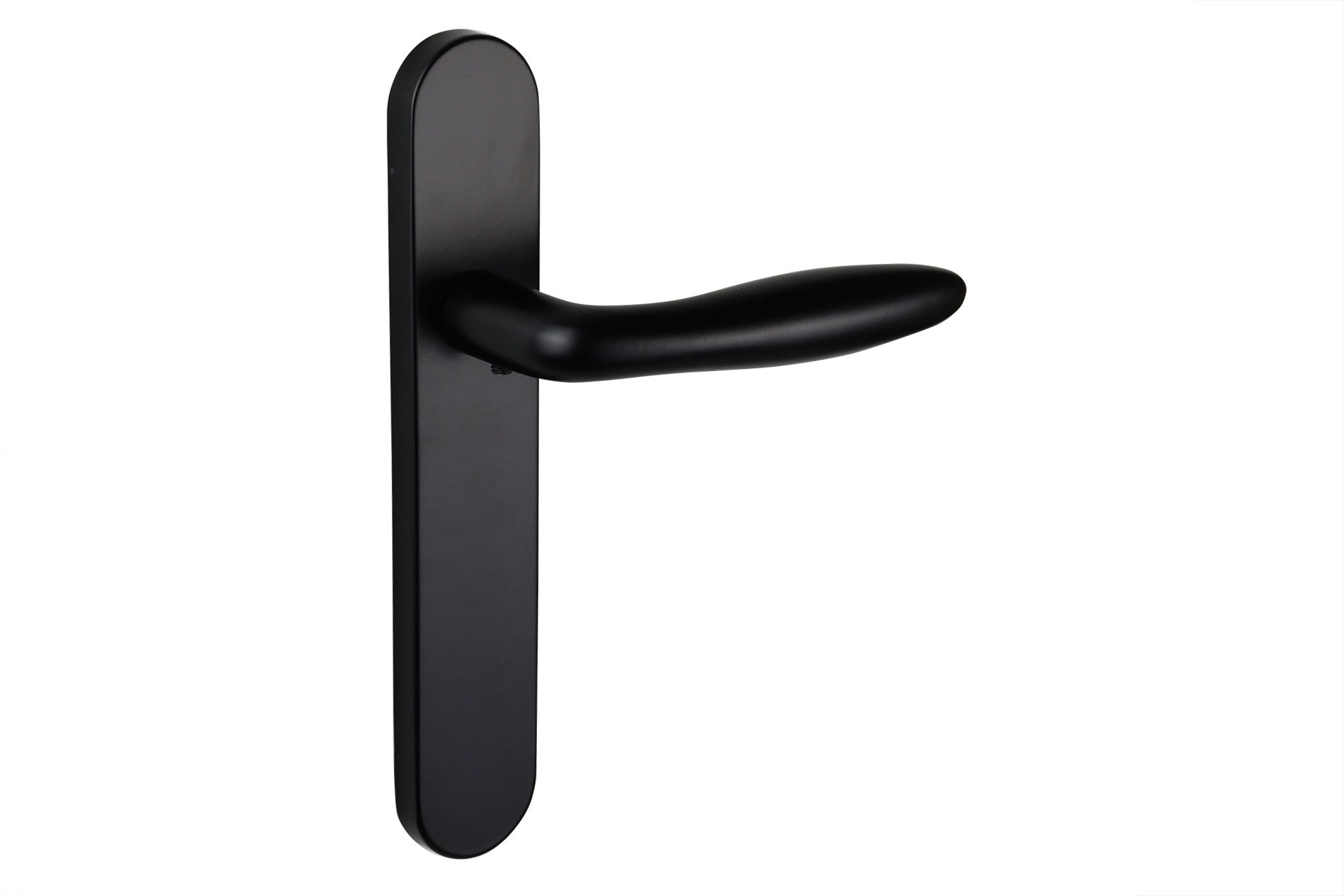 Wovar Poignée de porte Lavuzo Pratona noire plaque arrondie - Par set ...