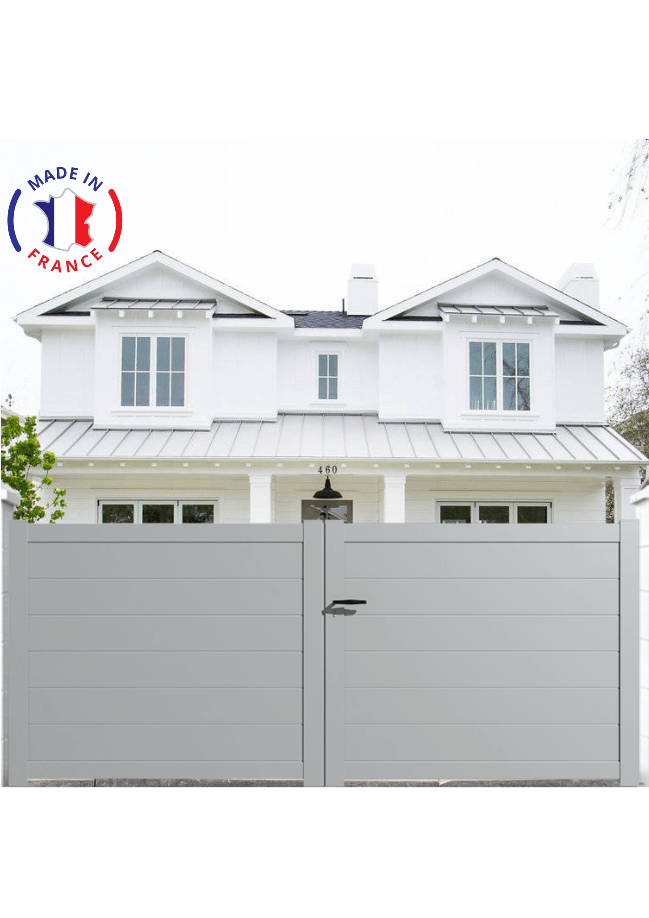 Portail aluminium battant plein en kit dimensions L.3000 (entre piliers ...