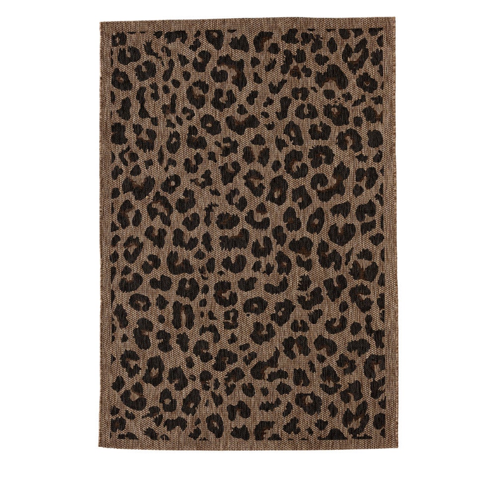 Yuma - Tapis contemporain imprimé léopard - Marron - 120x160cm | Leroy ...