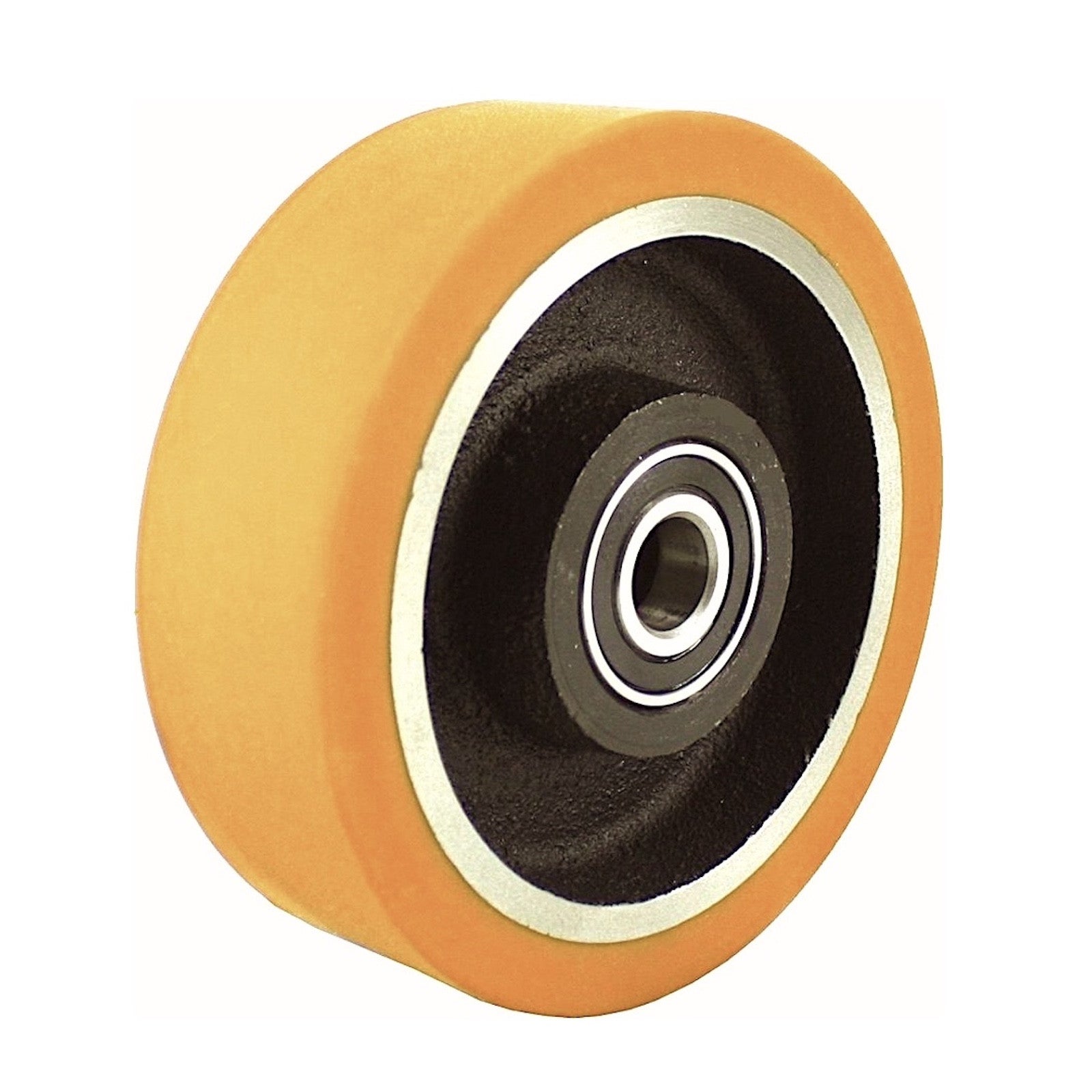 Roue polyuréthane jante fonte 140 x 54 alésage 20 longueur de moyeu 60 ...