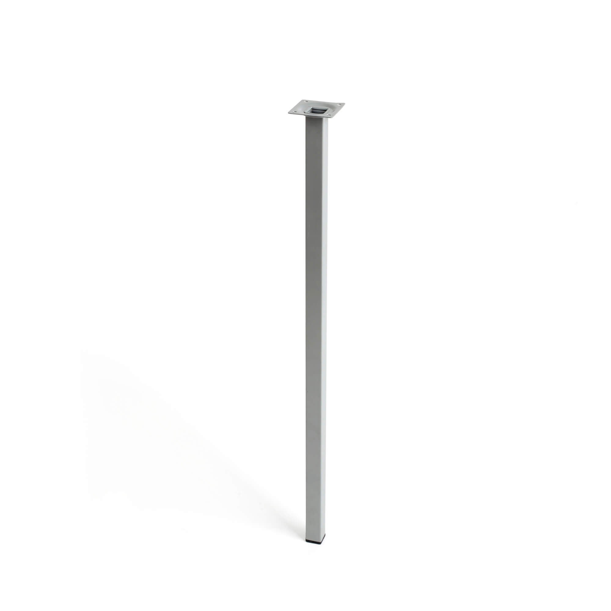 Pied de meuble carré | En acier | Finition chrome liquide mat | Mesures ...