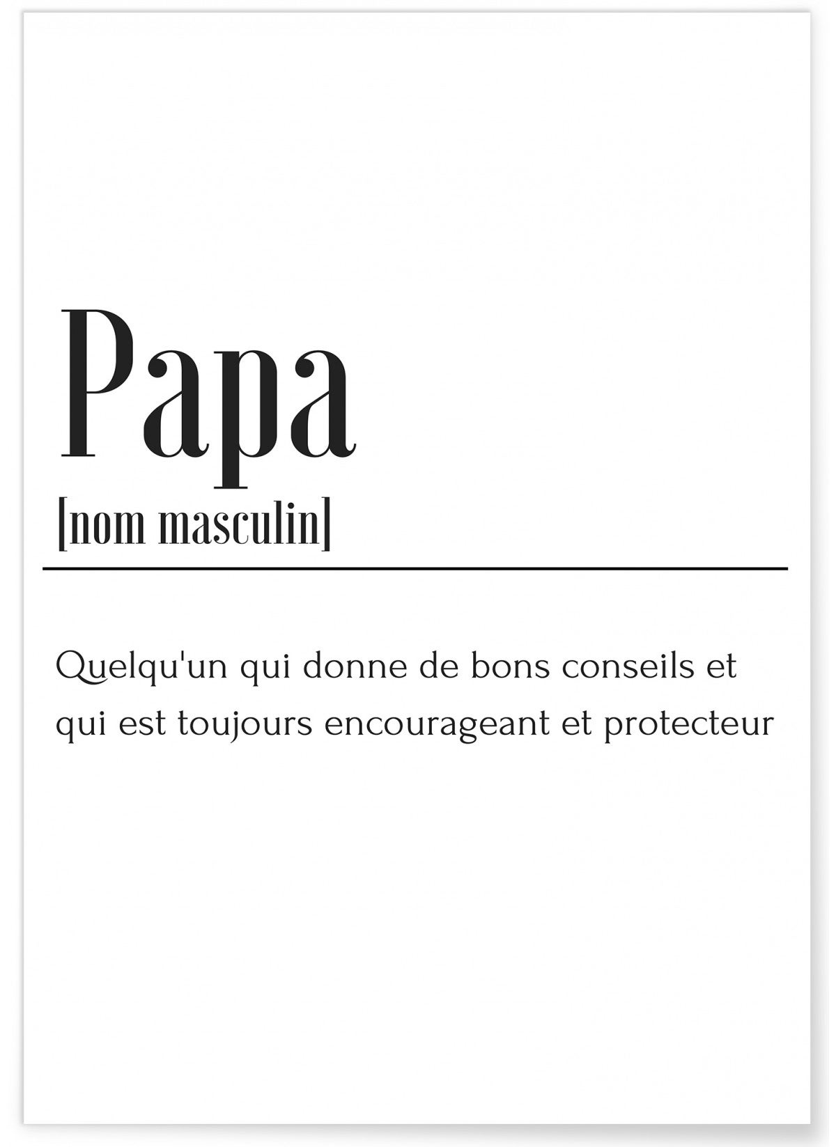 Affiche Définition Papa - Format A3 - | Leroy Merlin