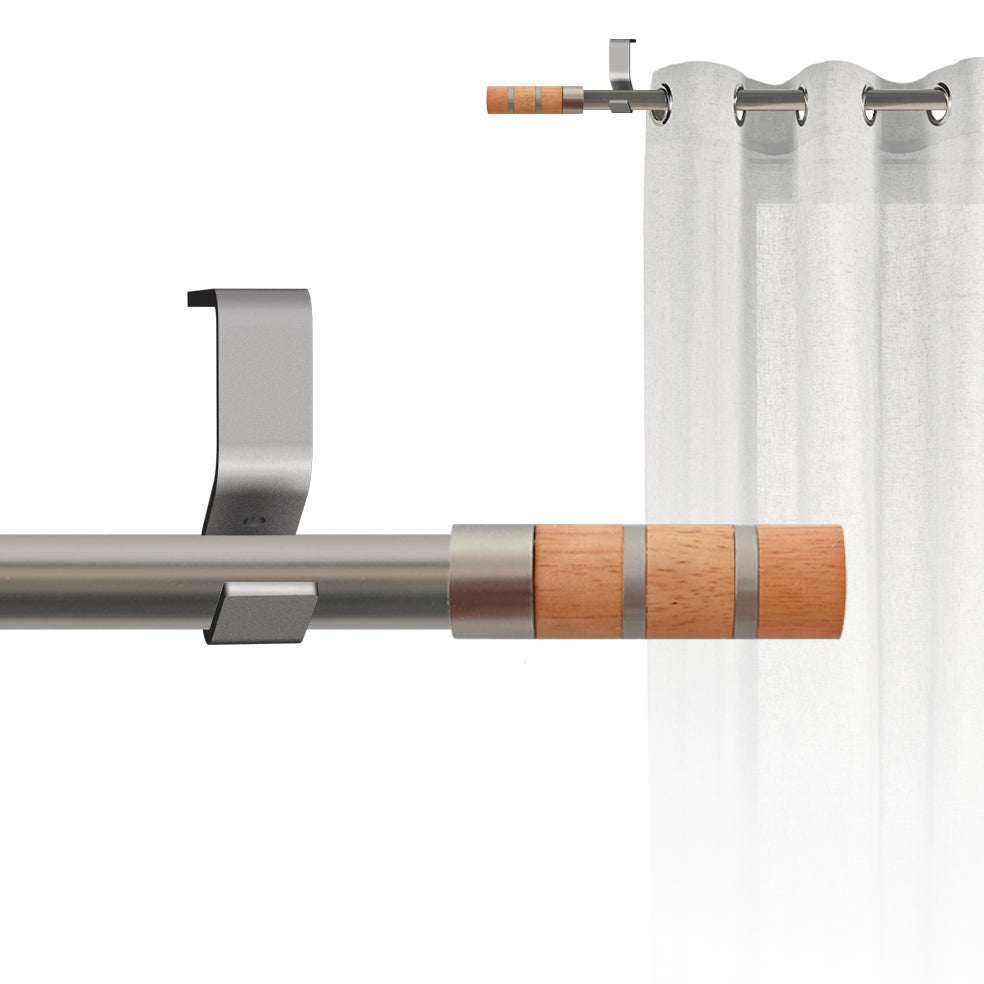 Kit de Tringle à rideau en métal Ø22mm, Couronnes Installation au ...