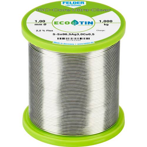 Felder ISO-Core Ultra Clear SAC305 Étain à souder bobine Sn96,5Ag3Cu0,5 ...