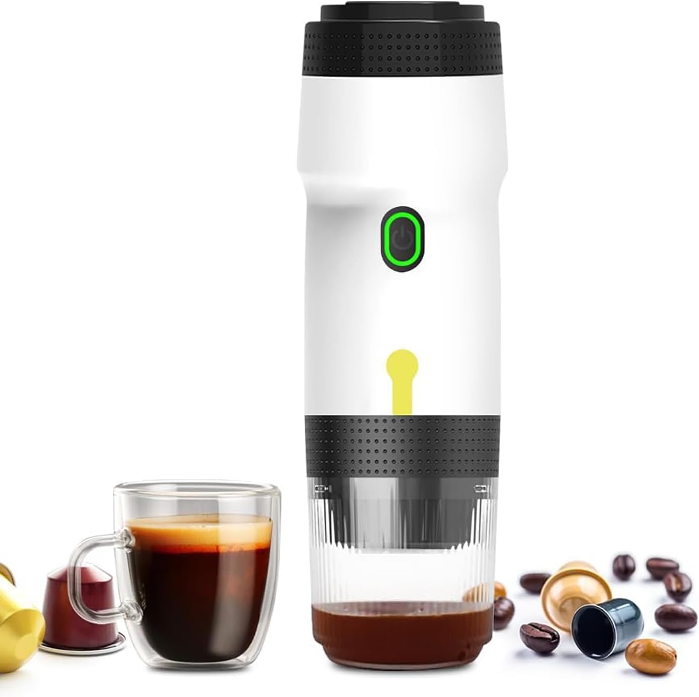Cafetera espresso portátil, cafetera eléctrica, batería de 7500 mAh ...