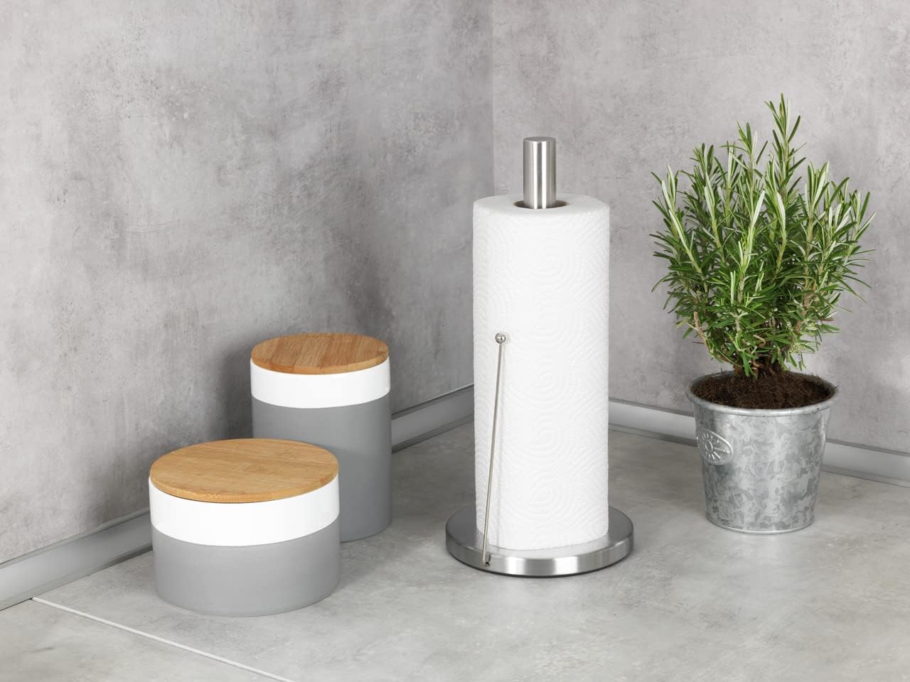 Portarrollos vertical, también apto para rollos gruesos, altura del ...