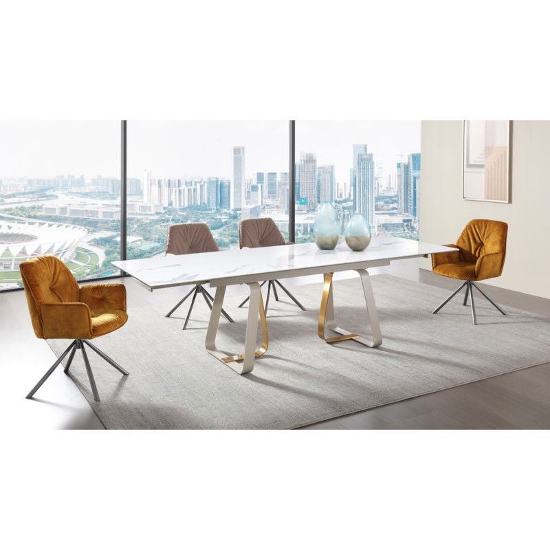 TABLE À MANGER EXTENSIBLE EN CÉRAMIQUE 260cm ENVY | Leroy Merlin