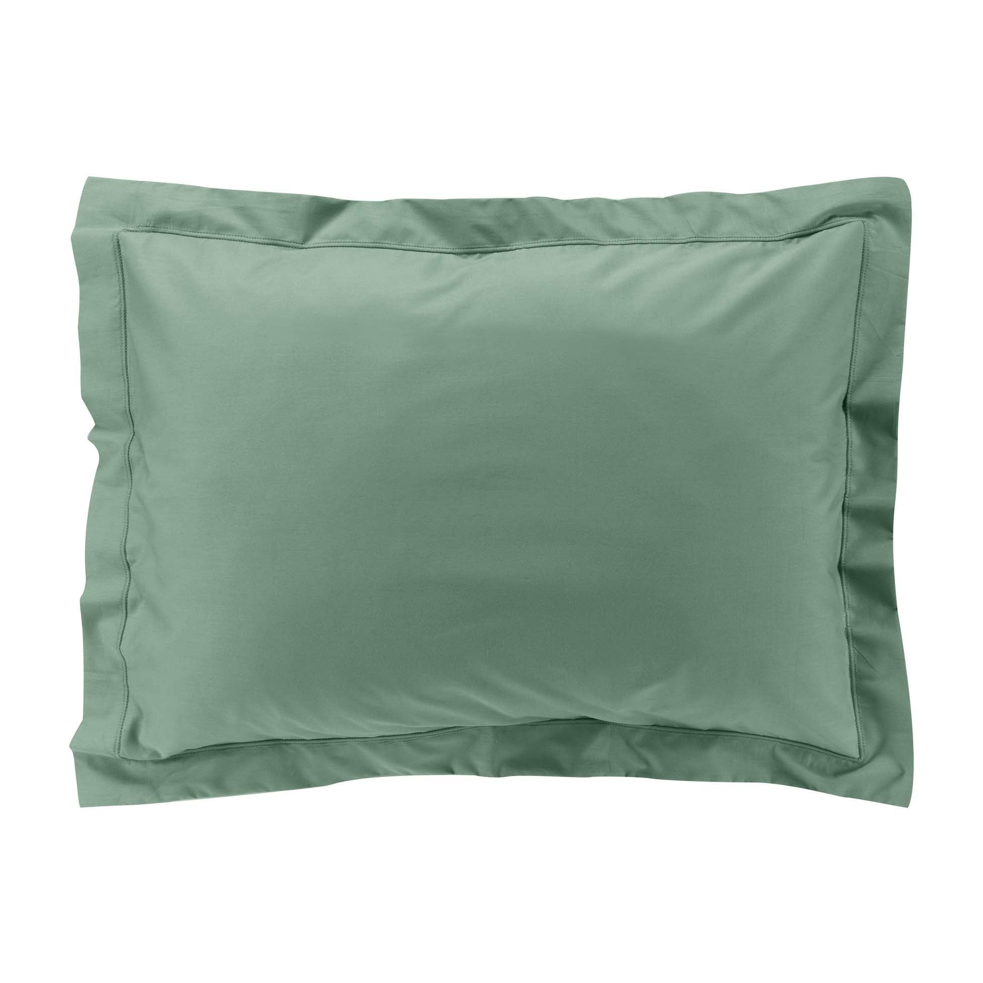 Taie d’oreiller volant plat – 50 x 70 cm – percale unie 78 fils – point ...