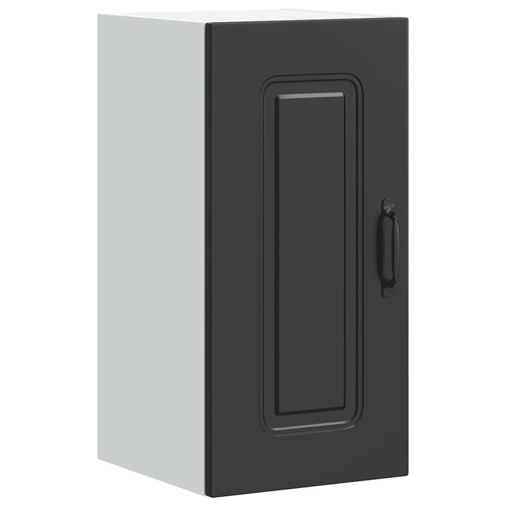 Mueble alto de cocina - Módulo cocina madera de ingeniería negra ...