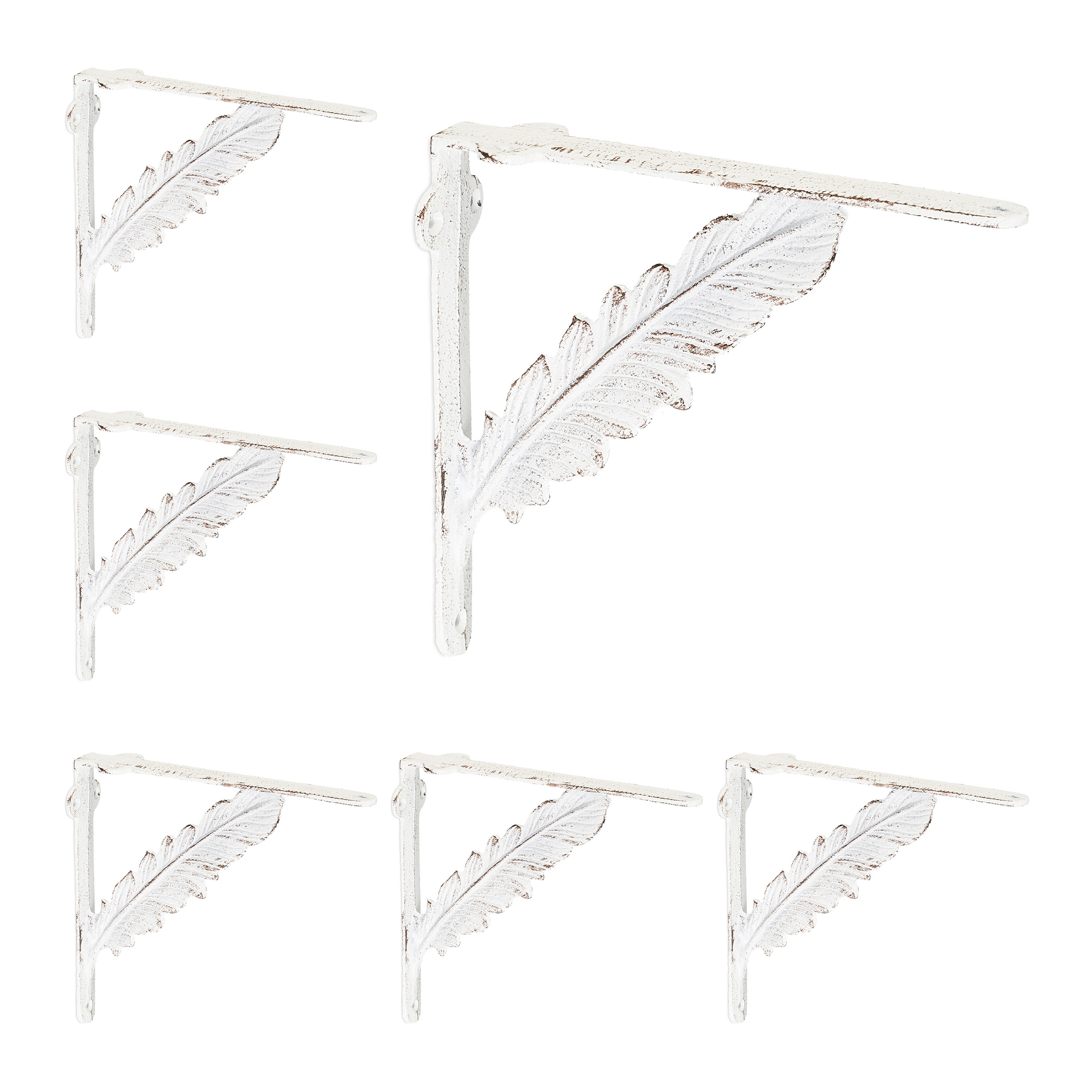 6x Staffe per Mensole, Supporti dal Design Antico, Reggimensola ...