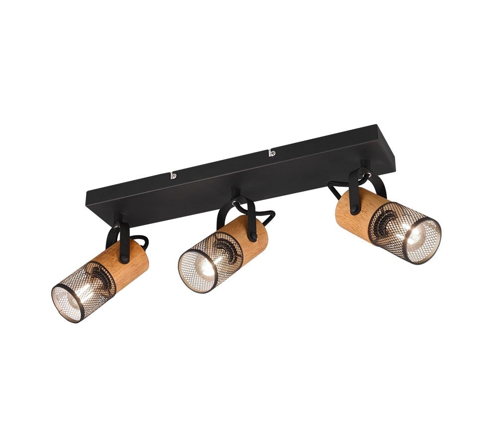 Spotlight Strip Trio Tosh Noir 3xE14 | Leroy Merlin