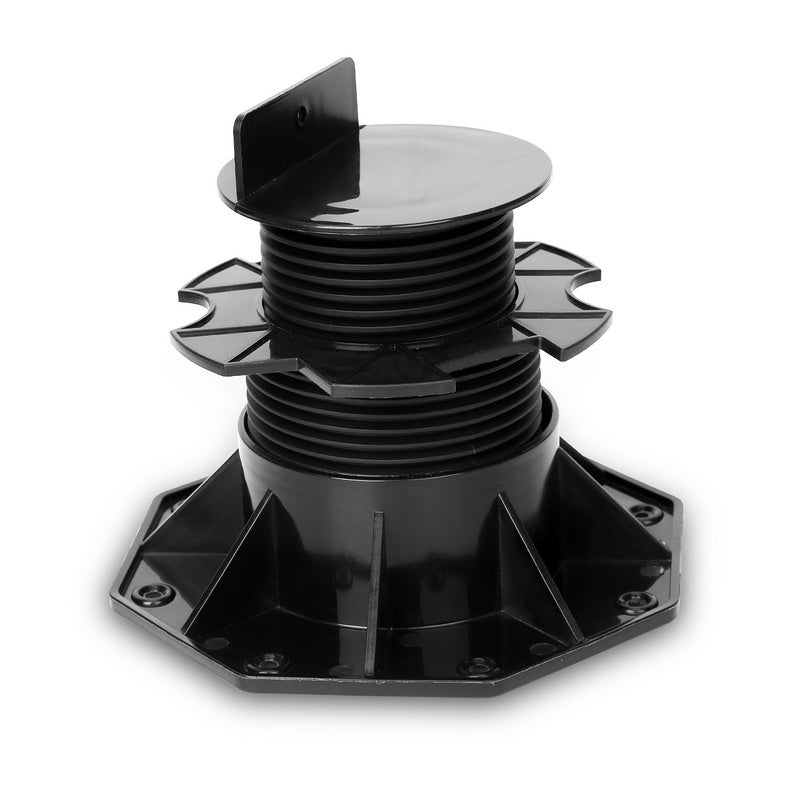 10x PLOT RÉGLABLE DE 60 À 140 MM POUR TERRASSE BOIS ET COMPOSITE - Noir ...