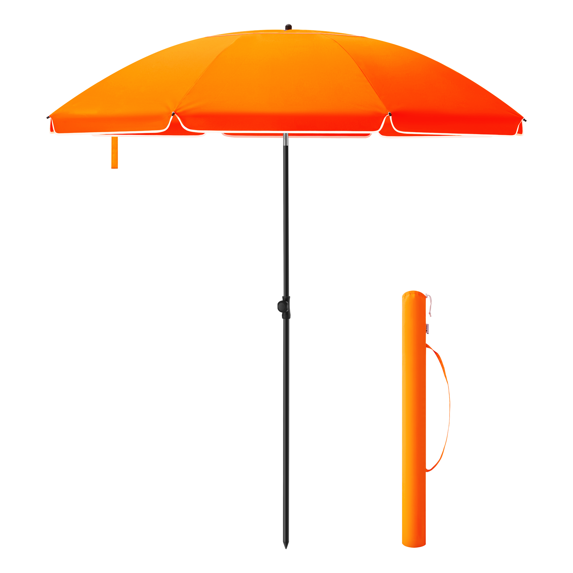 ACAZA Parasol à mât - Parasol de plage - Diamètre 200 cm - Parasol de ...