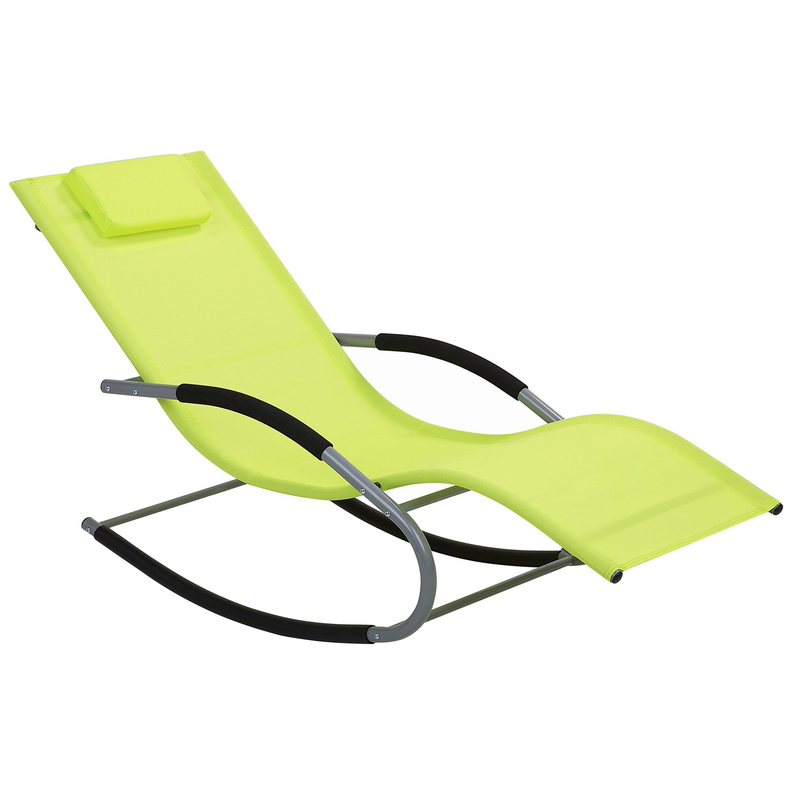 Transat à bascule CARANO Métal Vert citron | Leroy Merlin