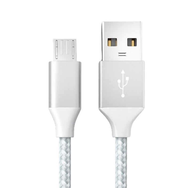 Braided 3 Meter Type-C Data Cable Silver+White S | Leroy Merlin