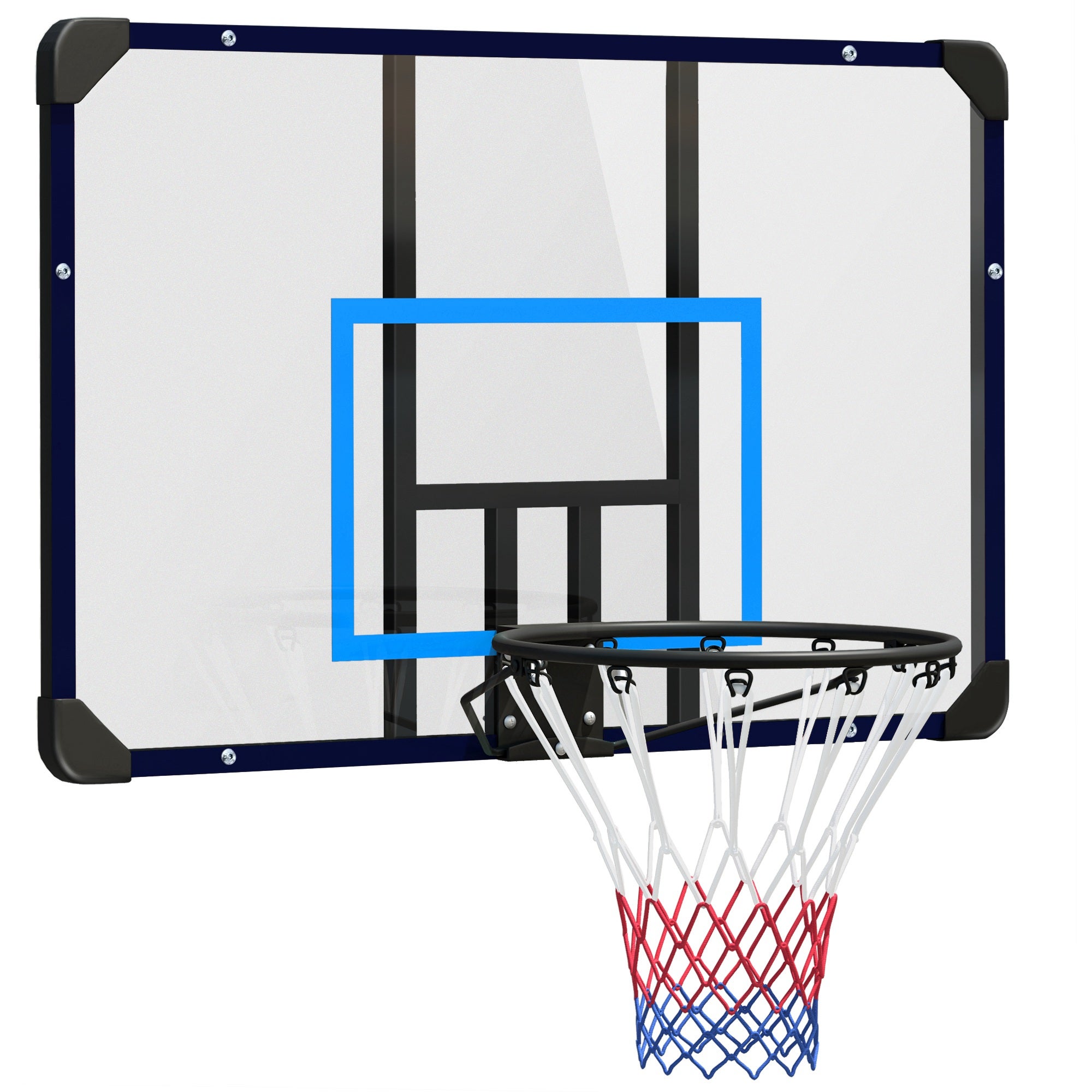 Canasta de baloncesto de pared con canasta y red para exterior, de ...