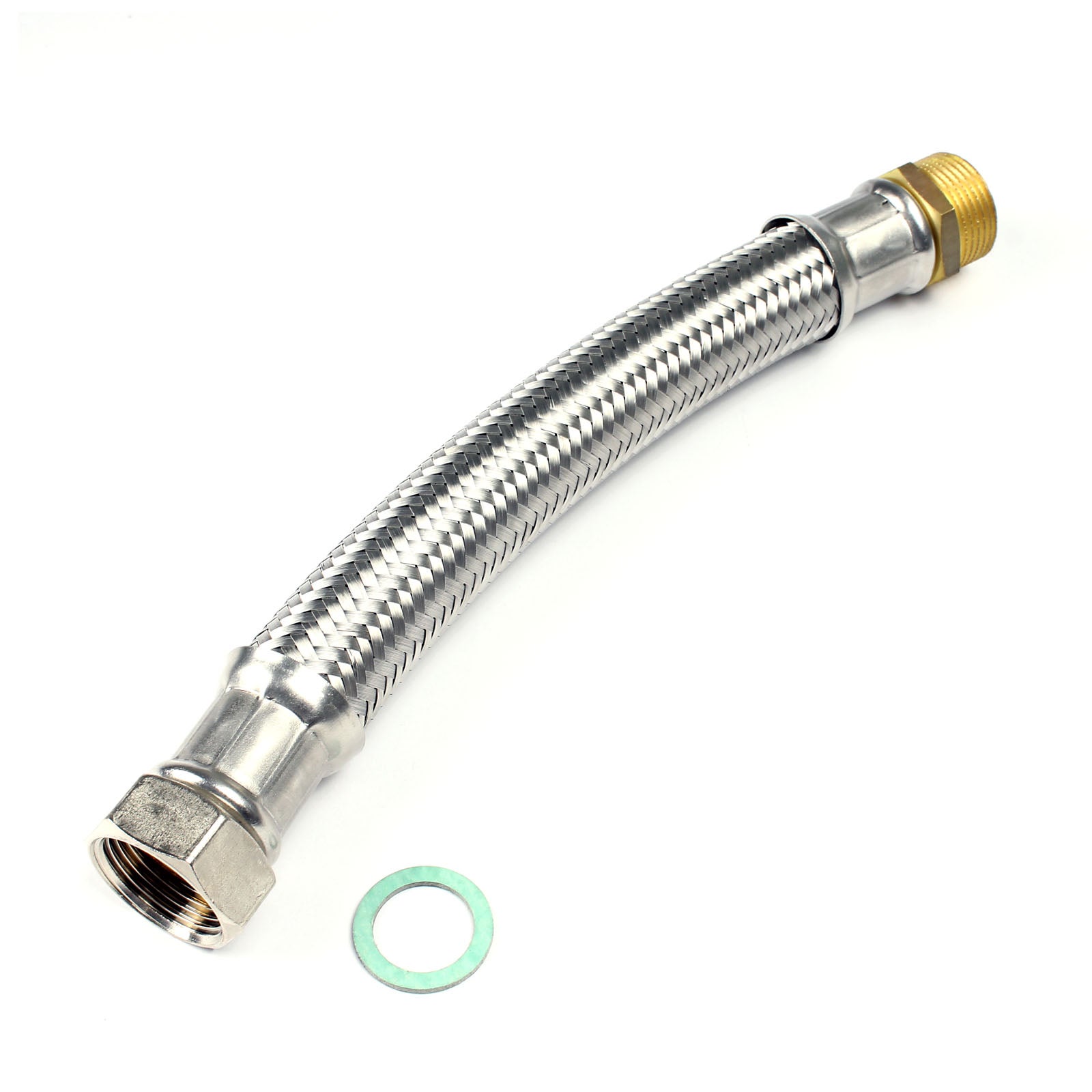 XPOtool Tuyau blindé fexible 500mm DN19 Écrou 3/4" (24,12mm) Mâle 3/4 ...