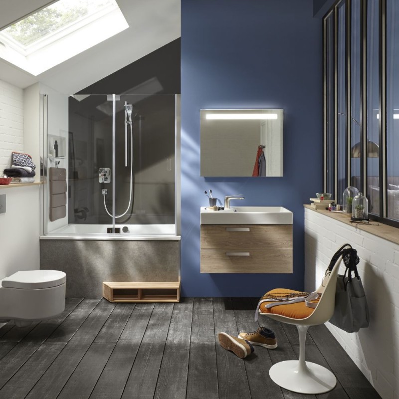 JACOB DELAFON Bañera ducha cápsula compacta + mampara de bañera en ...