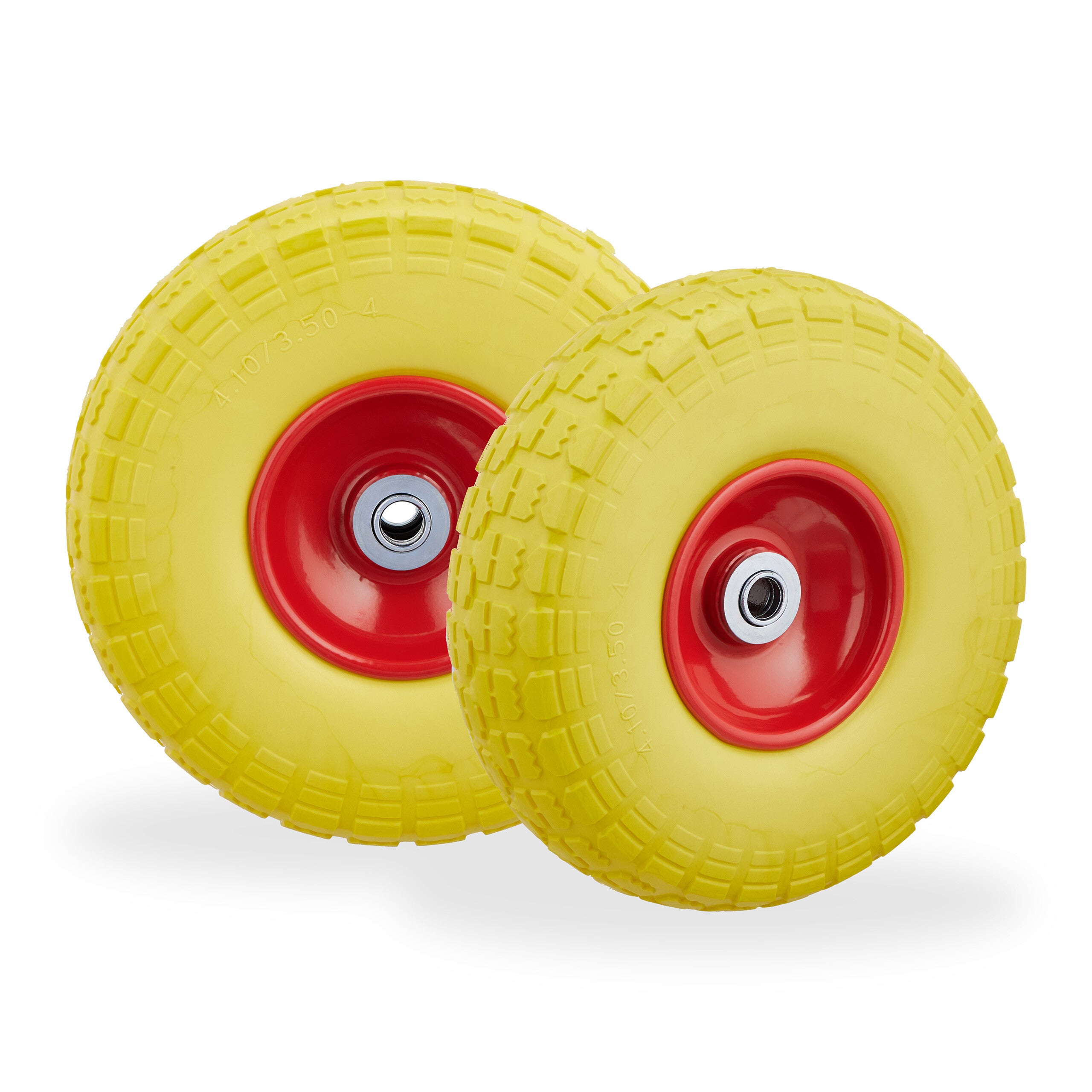 Relaxdays Roue de diable Set de 2, caoutchouc 260x85 mm, increvables ...