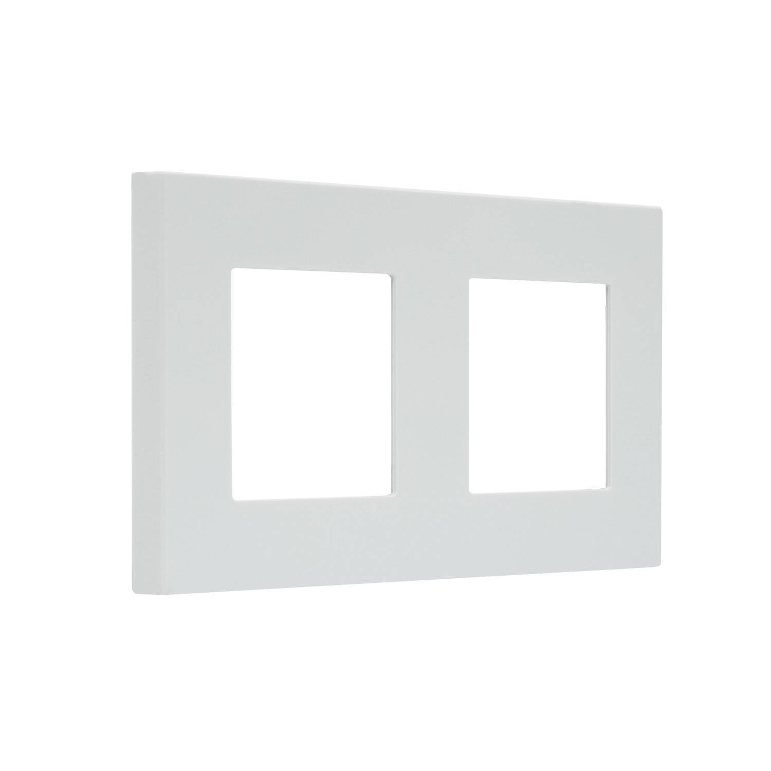 Cadre PC 2 Emplacements Modern Blanc pour interrupteur tactile moderne ...