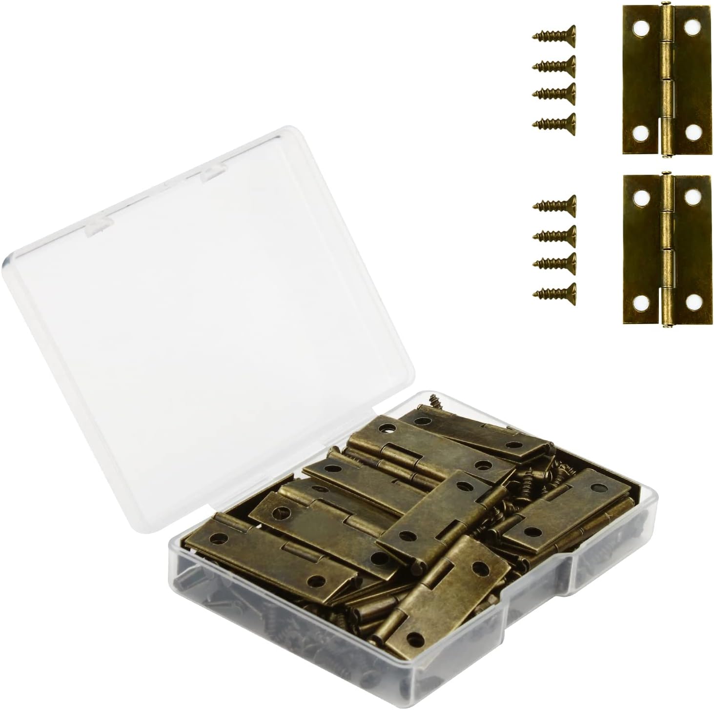 29 x 17 mm Mini Charniere, 30 Pièces Charnière Plate Rétro en Bronze ...