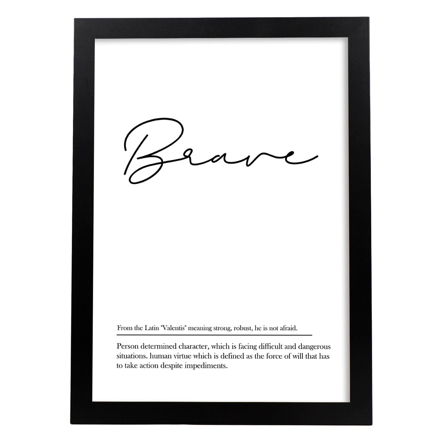 Lame Avec Une Définition Anglaise De Brave. Affiche De Mot Avec ...